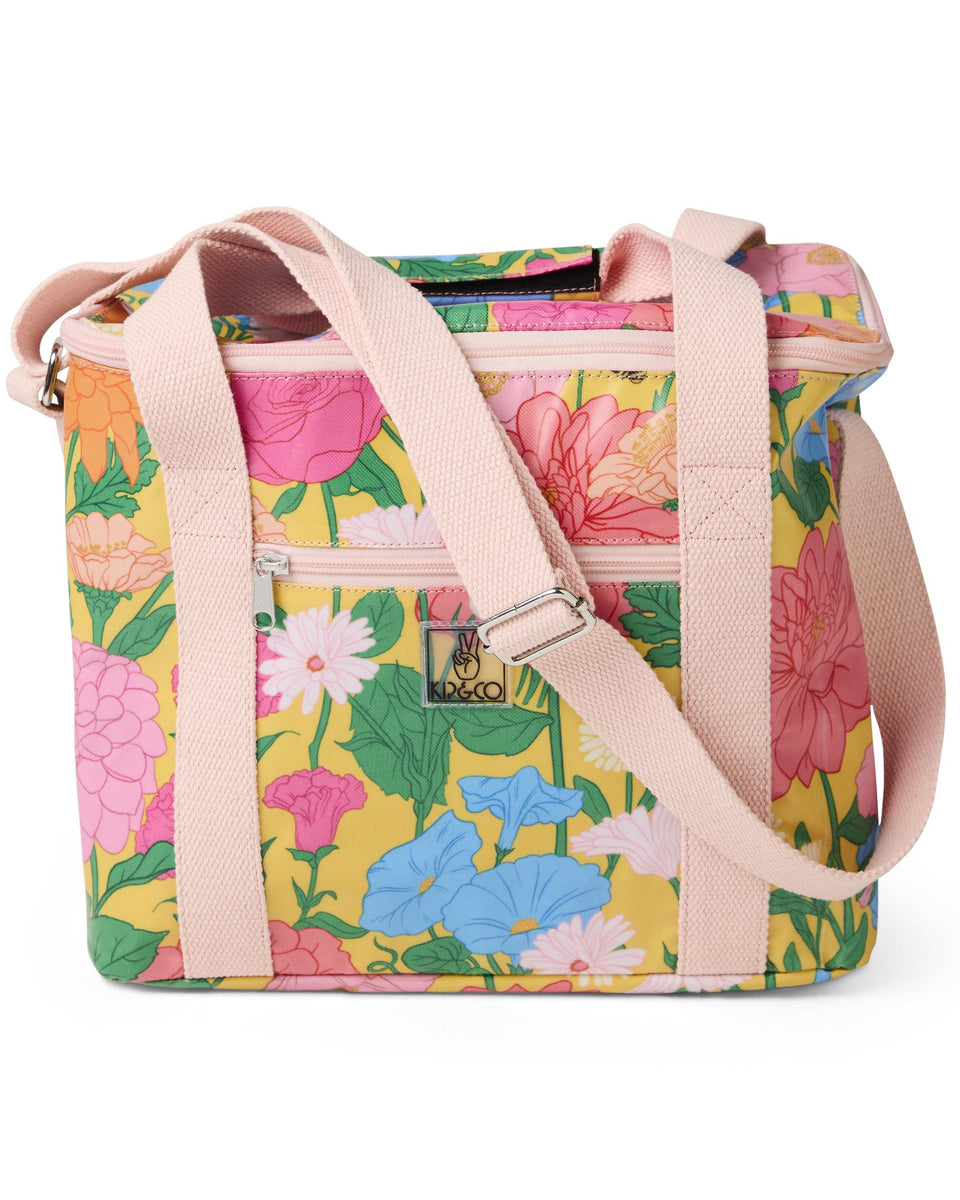 Cooler Bag - Follow The Sun Yellow – Eggplant & Poppy ~ Unique + Quirky Gifts