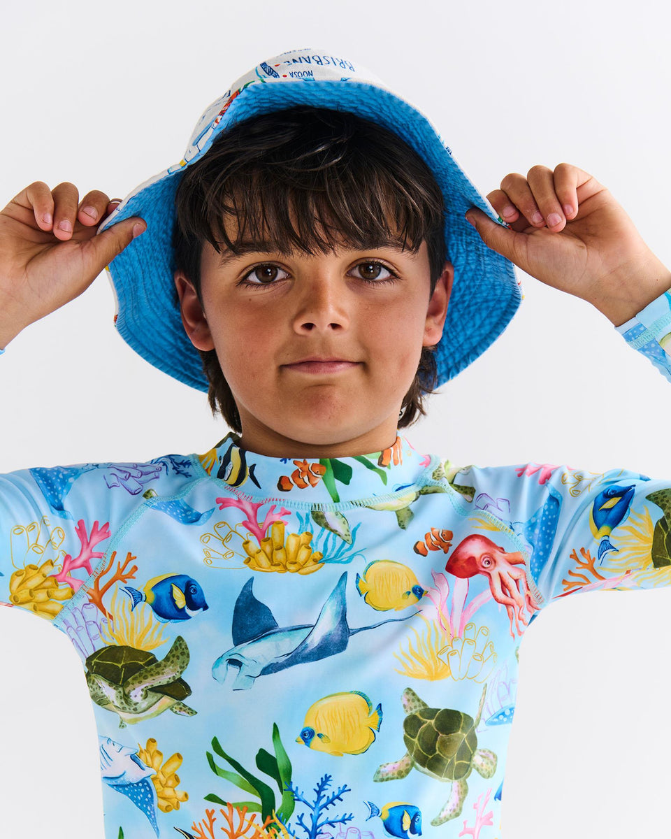 Rash Vest - Reef Life – Eggplant & Poppy ~ Unique + Quirky Gifts