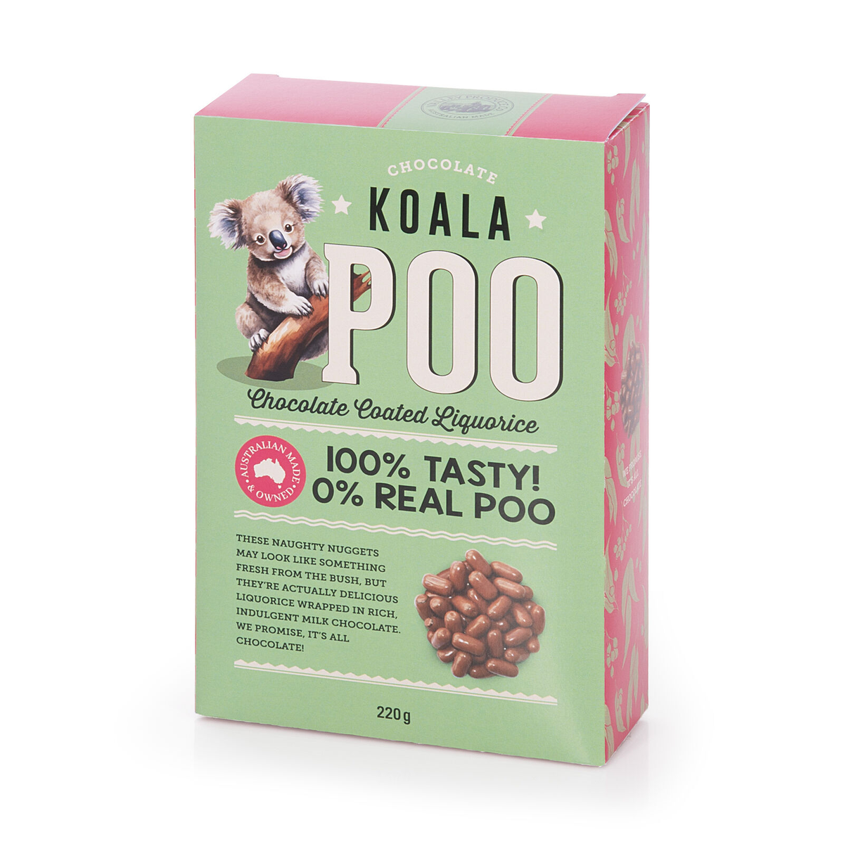 Chocolate Koala Poo – Eggplant & Poppy ~ Unique + Quirky Gifts
