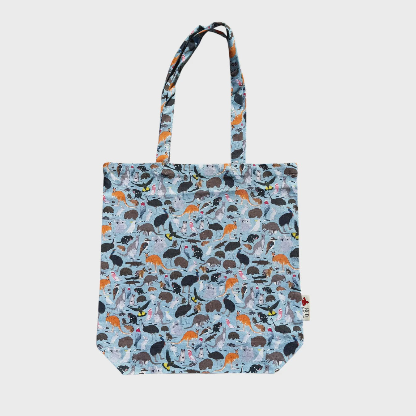 Australian Animals Tote Bag – Eggplant & Poppy ~ Unique + Quirky Gifts