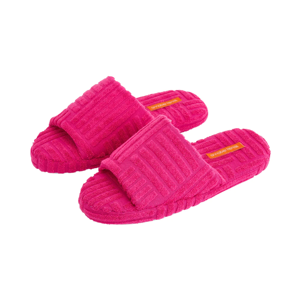Terry Slippers - Pink – Eggplant & Poppy ~ Unique + Quirky Gifts
