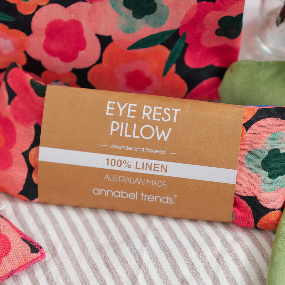 Eye Rest Pillow - Midnight Blooms – Eggplant & Poppy ~ Unique + Quirky ...