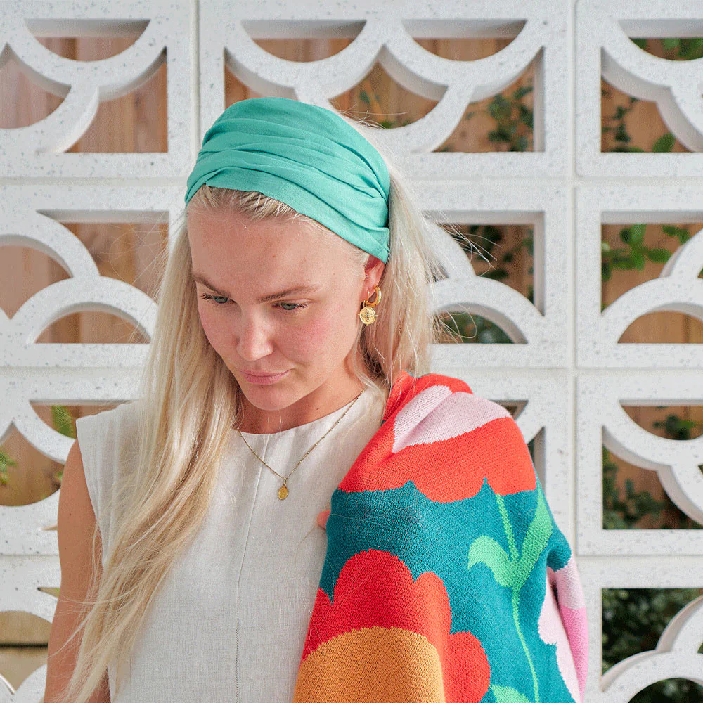 Happy Wrap - Hibiscus – Eggplant & Poppy ~ Unique + Quirky Gifts