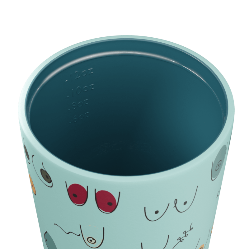 Camino Boobie Cup - 12oz Breezy – Eggplant & Poppy ~ Unique + Quirky Gifts