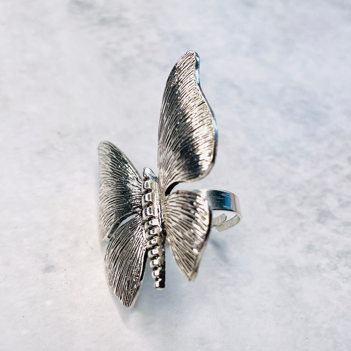 Luna Moth Ring – Eggplant & Poppy ~ Unique + Quirky Gifts