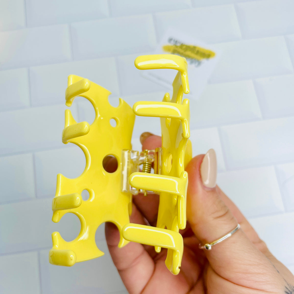 Cheese Hair Clip – Eggplant & Poppy ~ Unique + Quirky Gifts