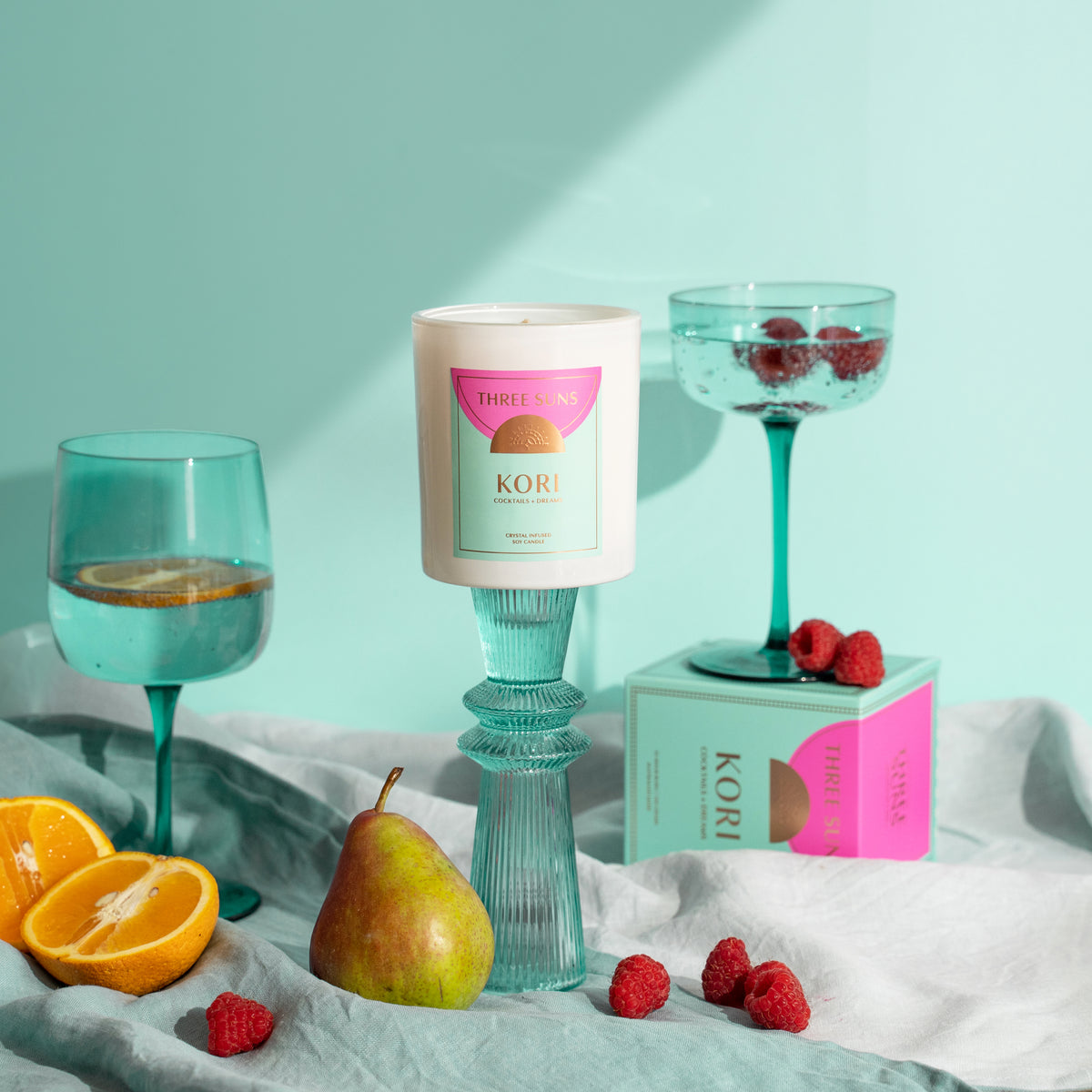 Crystal Candle of Hope - Kori' – Eggplant & Poppy ~ Unique + Quirky Gifts