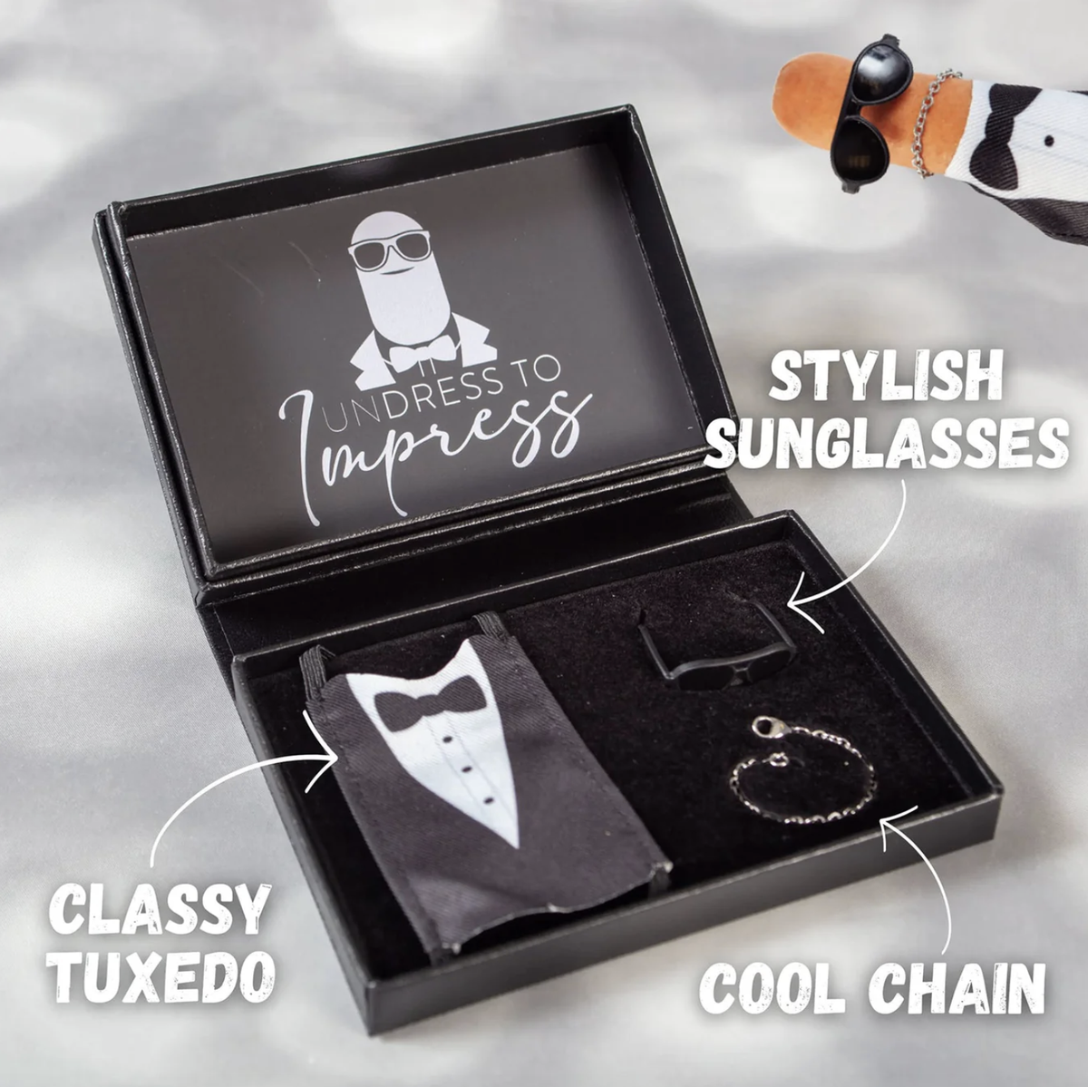 VIP Penis Dress Up Gift Box – Eggplant & Poppy ~ Unique + Quirky Gifts