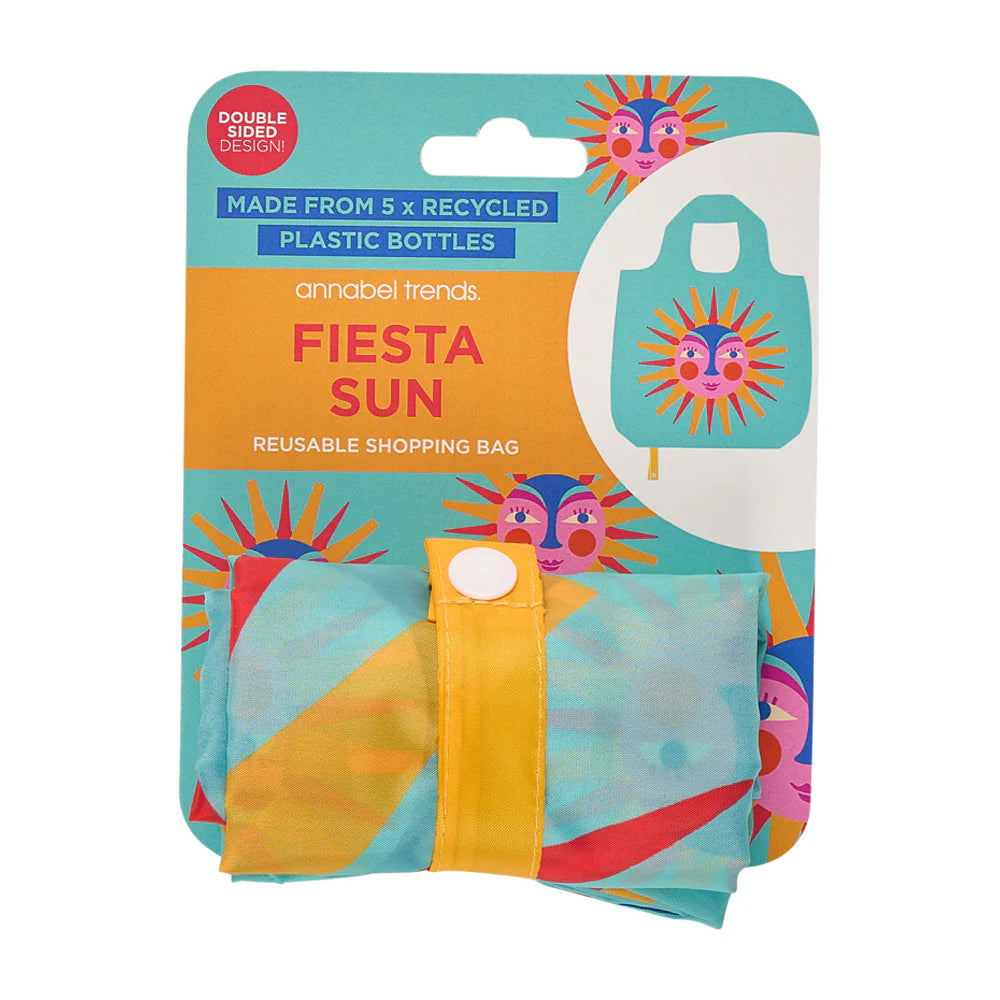 Shopping Tote - Fiesta Sun – Eggplant & Poppy ~ Unique + Quirky Gifts