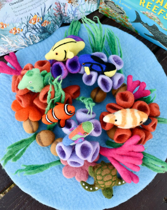Playscape Play Mat - Coral Reef – Eggplant & Poppy ~ Unique + Quirky Gifts