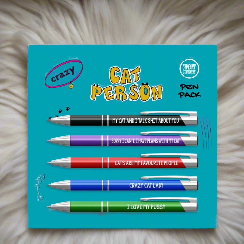 Rude Pen Packs – Eggplant & Poppy ~ Unique + Quirky Gifts