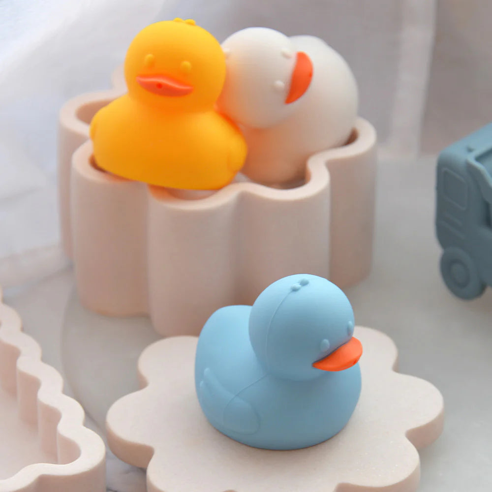Silicone Squeezy Bath Toys - Duck – Eggplant & Poppy ~ Unique + Quirky ...
