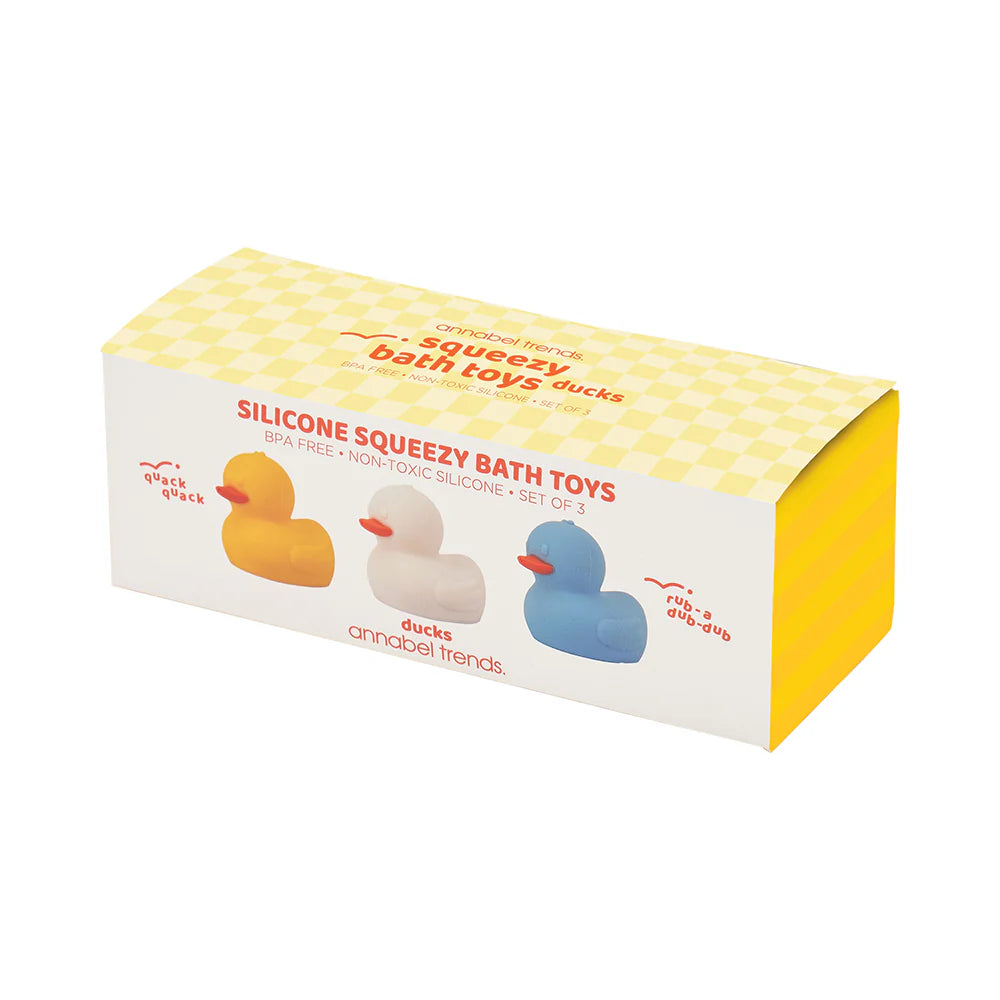 Silicone Squeezy Bath Toys - Duck – Eggplant & Poppy ~ Unique + Quirky ...