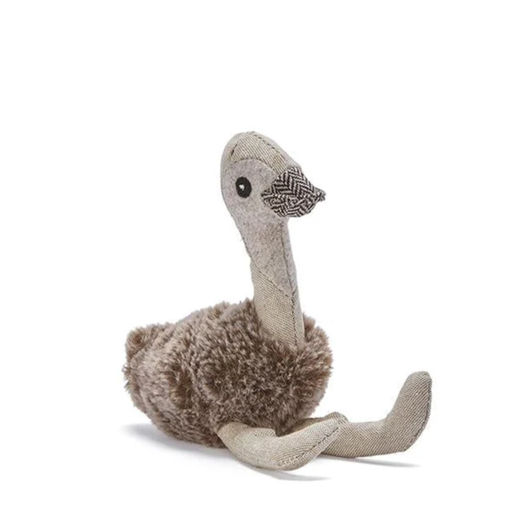 Mini Eddie Emu Rattle – Eggplant & Poppy ~ Unique + Quirky Gifts