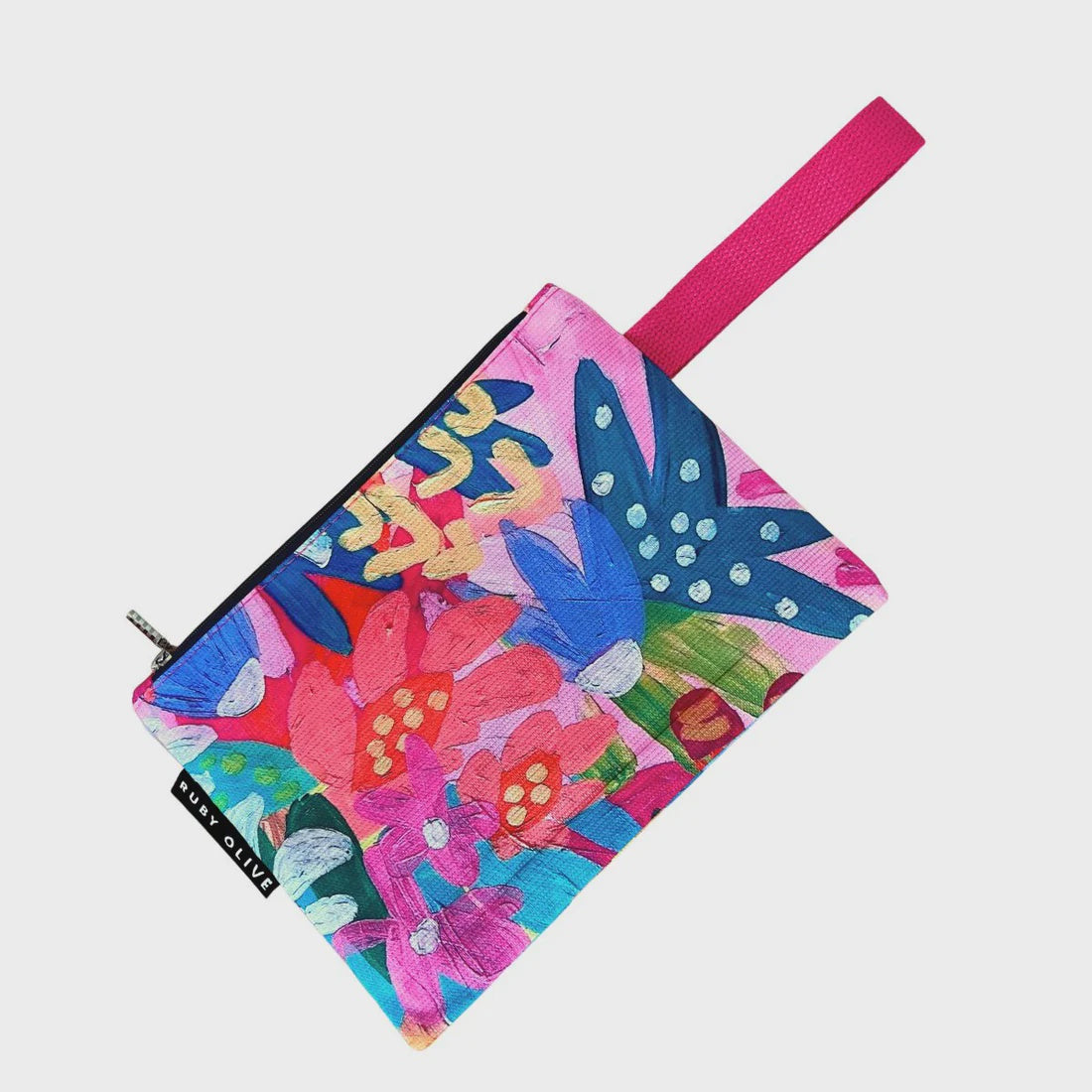 Ruby Olive x Steph Chapman Flower Joy Pouch – Eggplant & Poppy ~ Unique ...