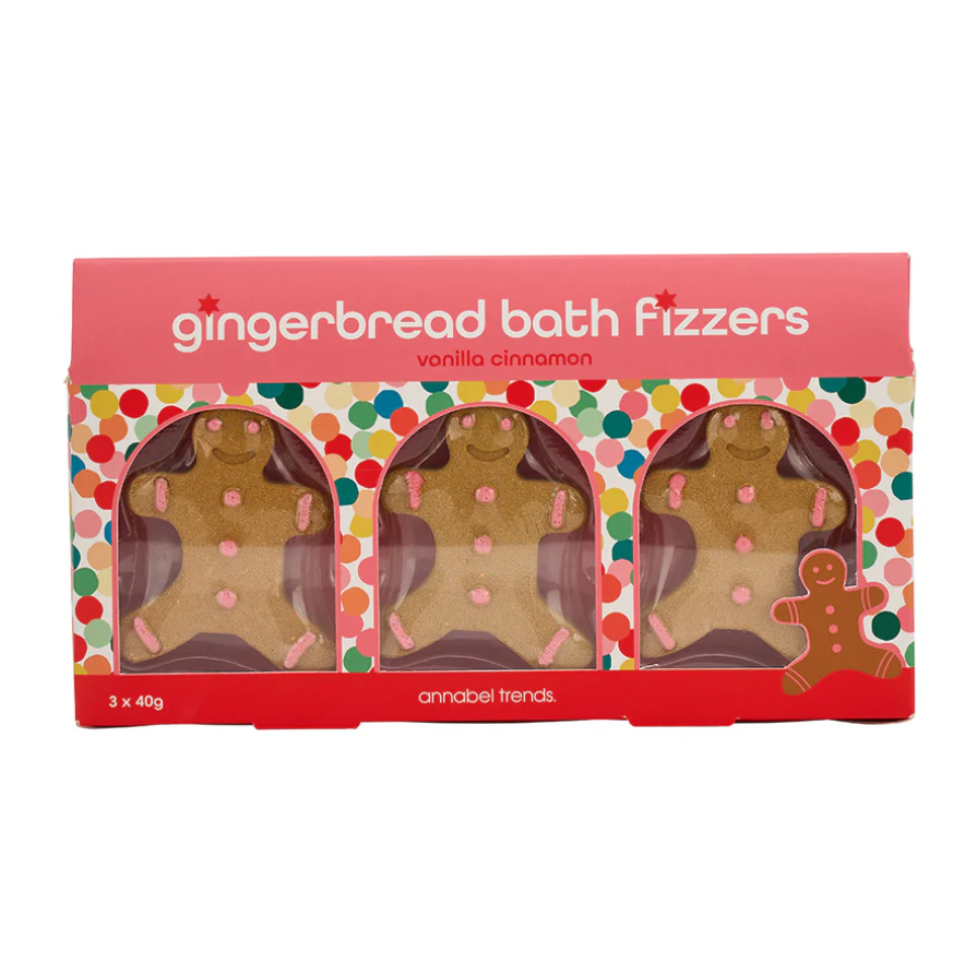 Bath Fizzers - Gingerbread Men – Eggplant & Poppy ~ Unique + Quirky Gifts