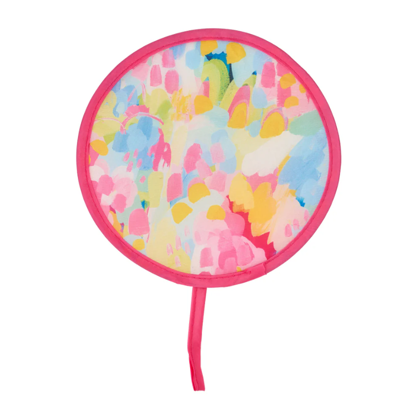 Twist Fan – Eggplant & Poppy ~ Unique + Quirky Gifts
