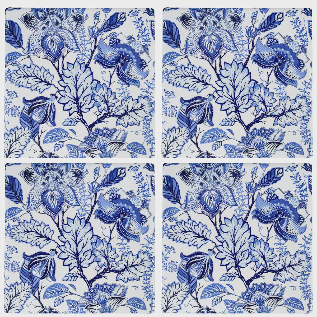 Ceramic Coasters - Hamptons – Eggplant & Poppy ~ Unique + Quirky Gifts