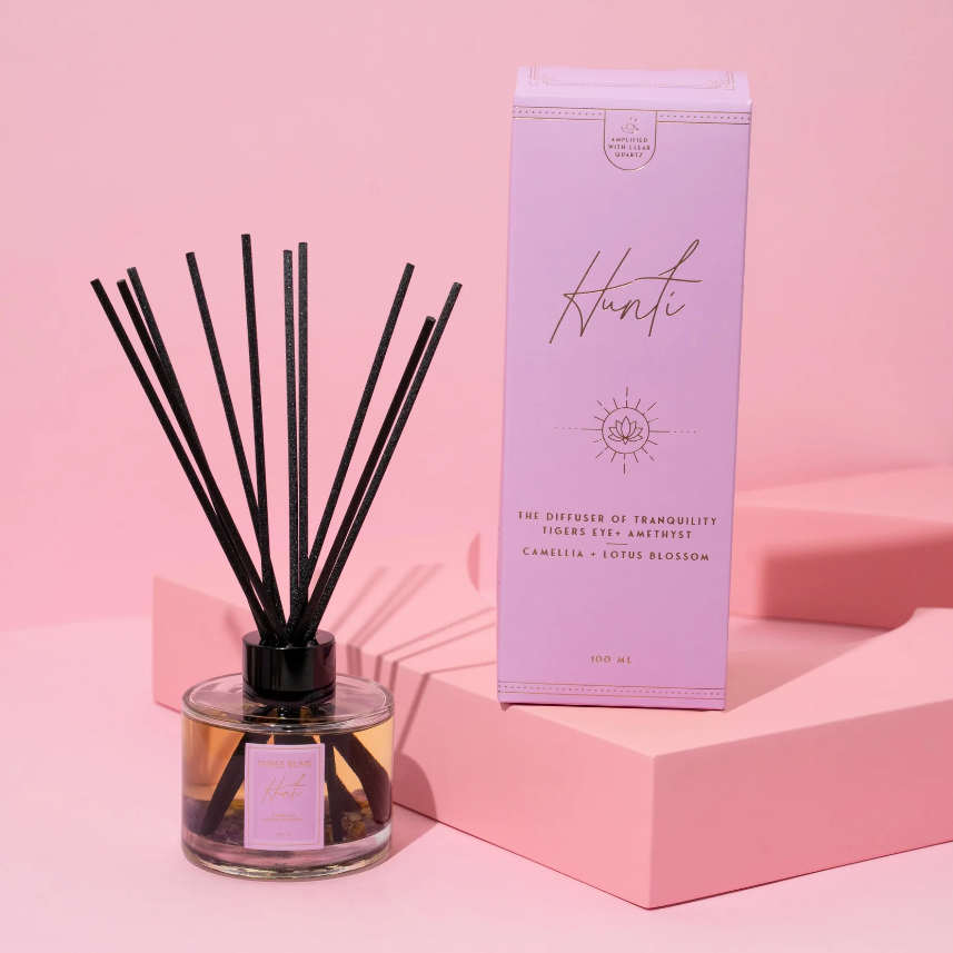 Diffuser of Tranquility - Hunti – Eggplant & Poppy ~ Unique + Quirky Gifts