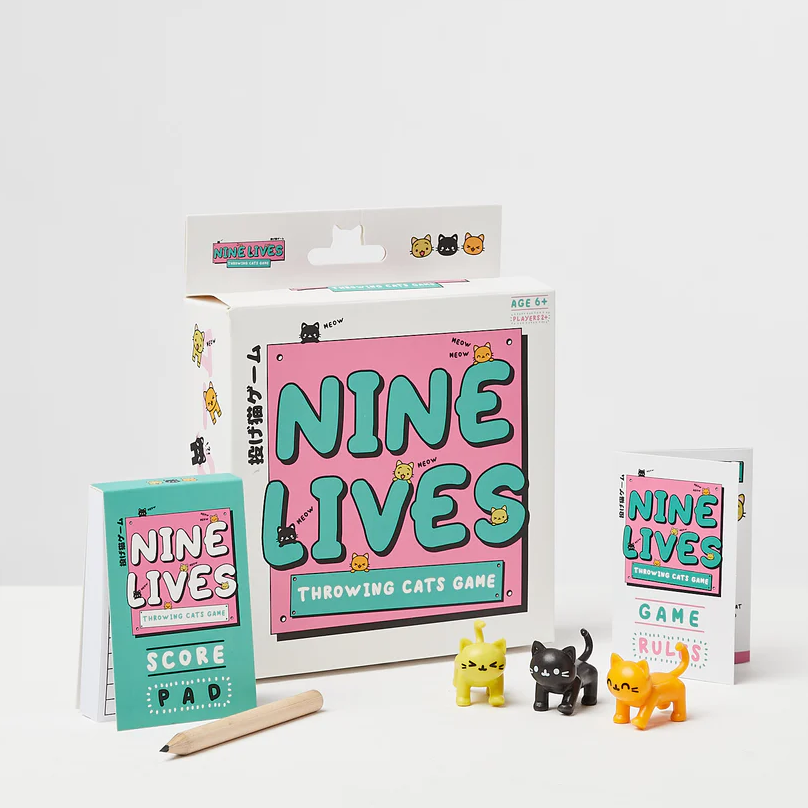 9 Lives Game – Eggplant & Poppy ~ Unique + Quirky Gifts