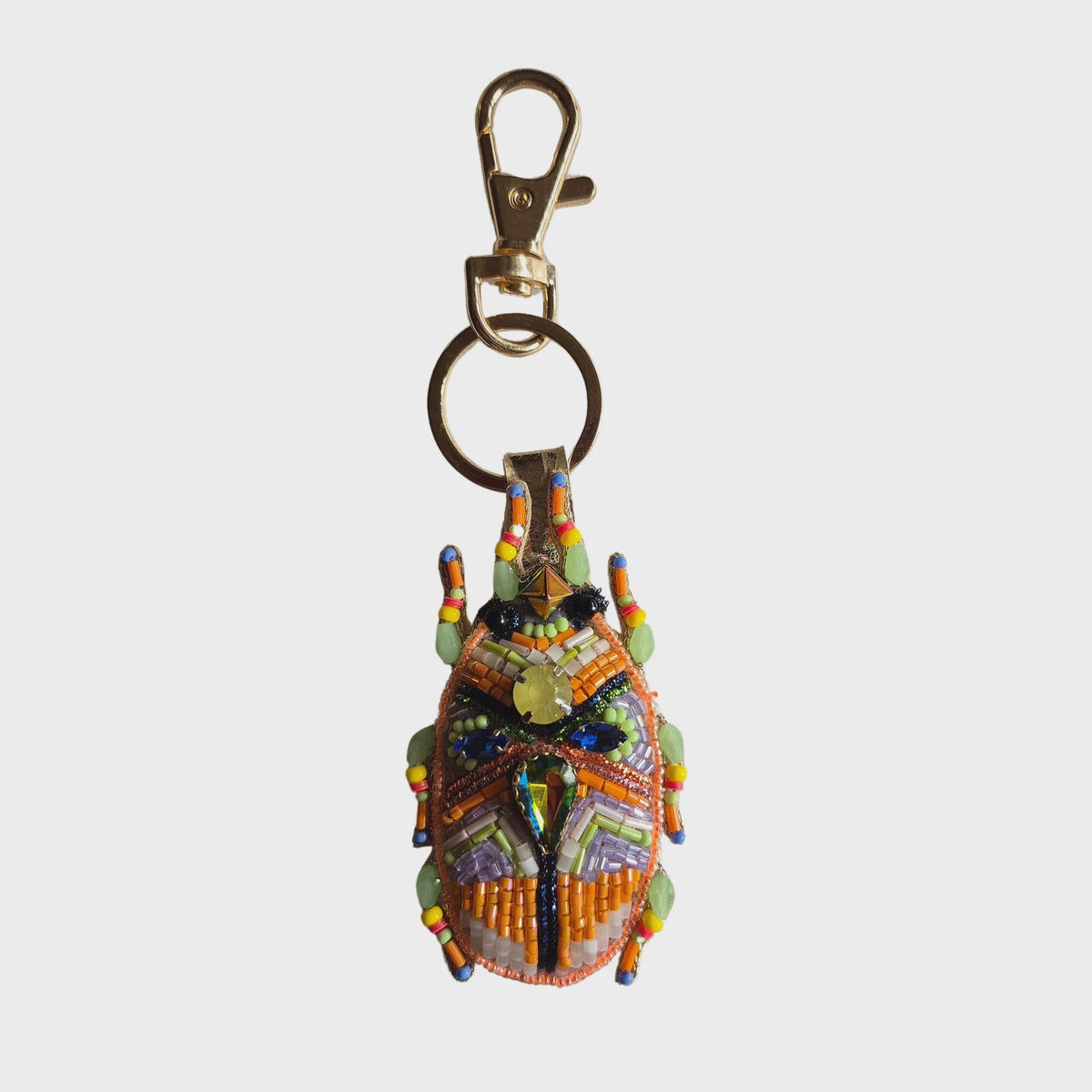 Beaded Key Chain - Bug – Eggplant & Poppy ~ Unique + Quirky Gifts