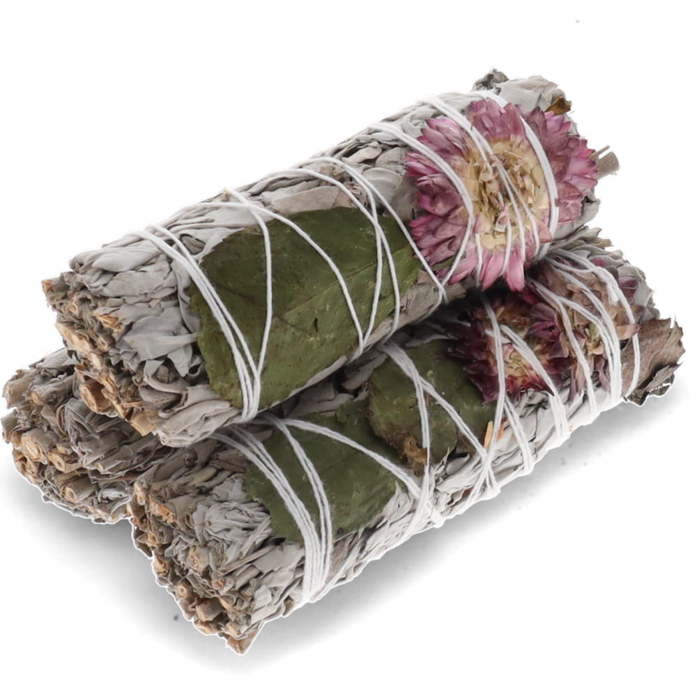 Bloom Smudge Stick - Peaceful – Eggplant & Poppy ~ Unique + Quirky Gifts