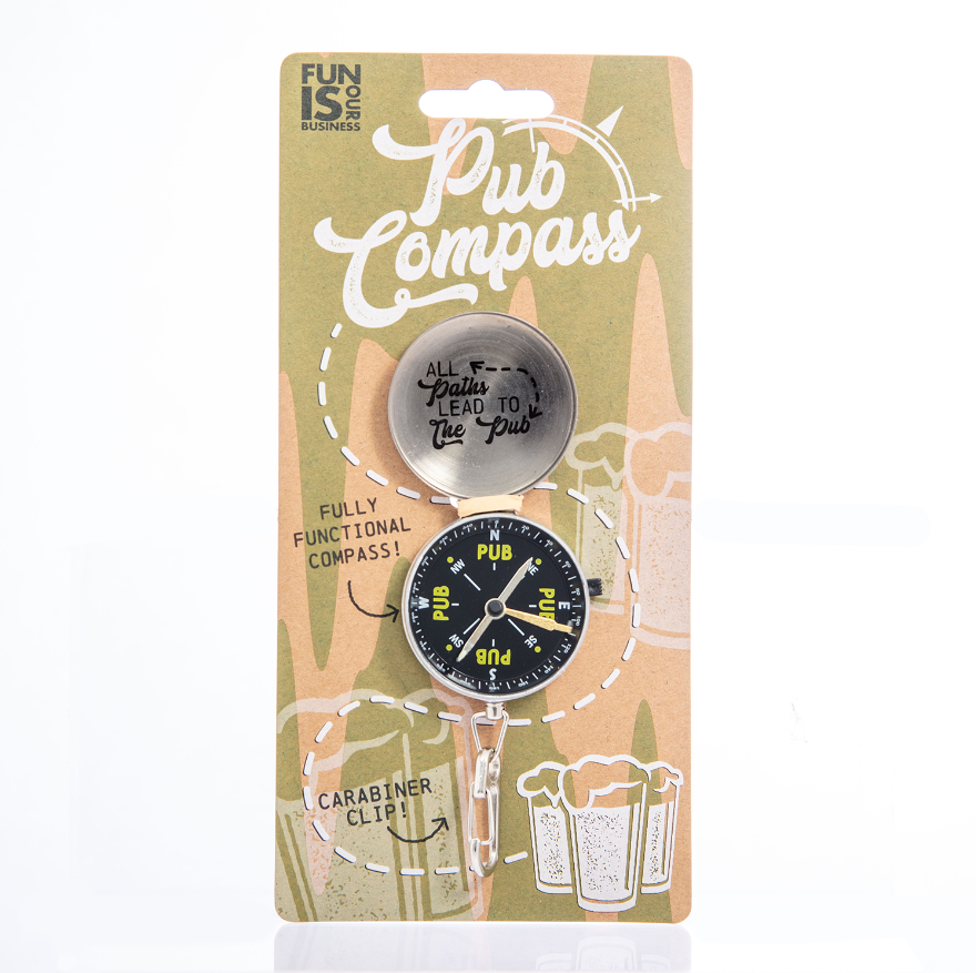 Pub Compass – Eggplant & Poppy ~ Unique + Quirky Gifts