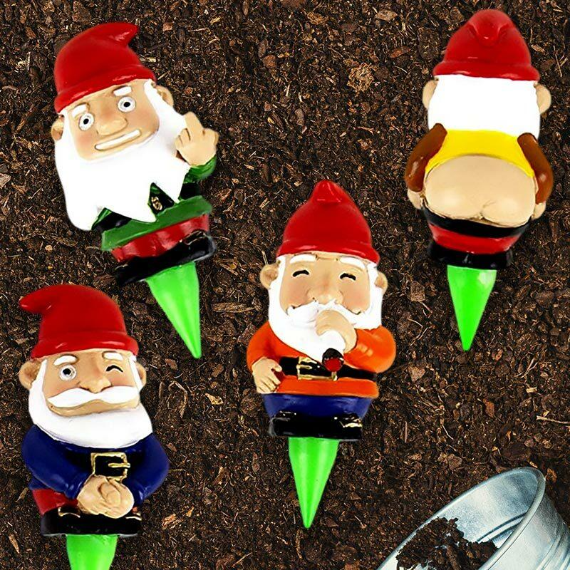 Naughty Gnomes Planters – Eggplant & Poppy ~ Unique + Quirky Gifts