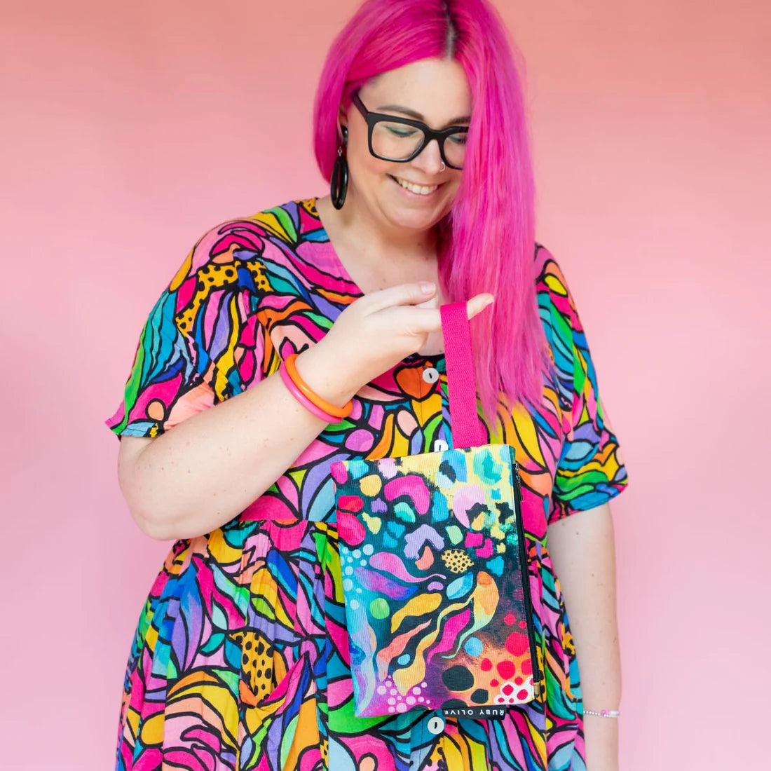 Ruby Olive x Kasey Rainbow Phoenix Pouch – Eggplant & Poppy ~ Unique ...