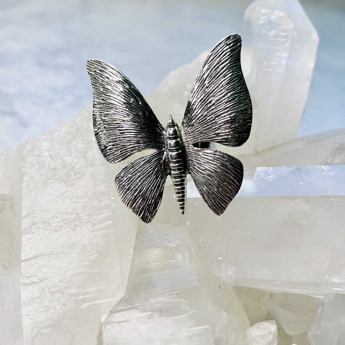 Luna Moth Ring – Eggplant & Poppy ~ Unique + Quirky Gifts