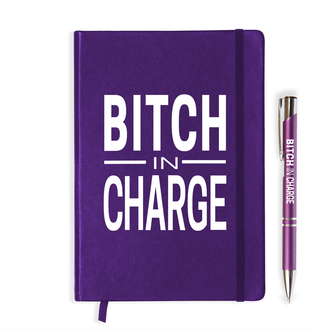 Stationery Pack - Bitch In Charge – Eggplant & Poppy ~ Unique + Quirky ...