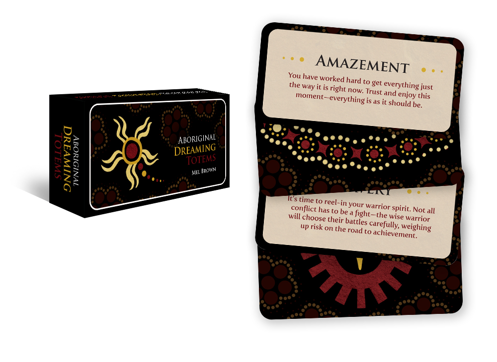 Aboriginal Dreaming Totem Cards – Eggplant & Poppy ~ Unique + Quirky Gifts