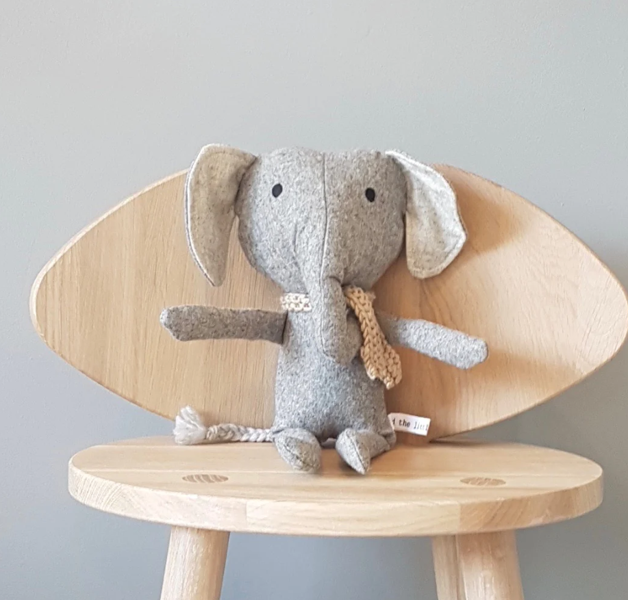 Barnaby Elephant – Eggplant & Poppy ~ Unique + Quirky Gifts