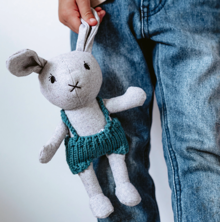 Lionel Rabbit – Eggplant & Poppy ~ Unique + Quirky Gifts