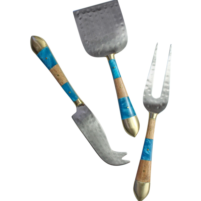 Cheese Knife - Mykonos (set of 3) – Eggplant & Poppy ~ Unique + Quirky ...