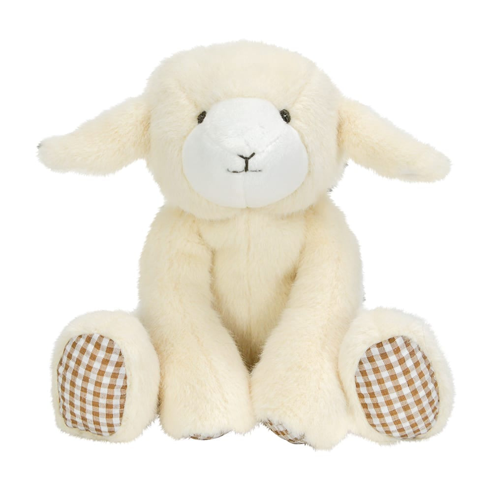 Plush Toy - Gingham Lamb – Eggplant & Poppy ~ Unique + Quirky Gifts