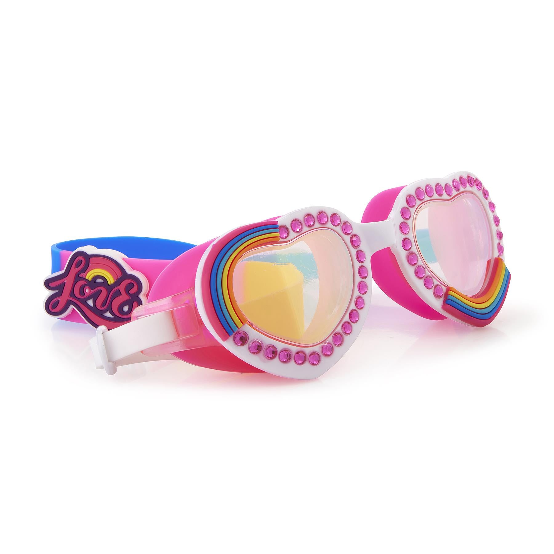 Swim Goggles - Rainbow Love – Eggplant & Poppy ~ Unique + Quirky Gifts