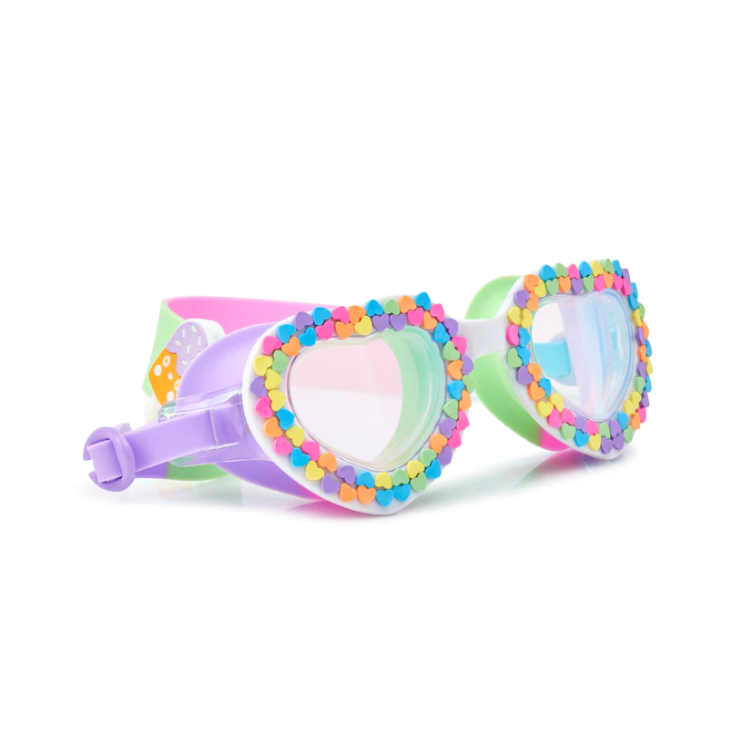 Swim Goggles - Valentine – Eggplant & Poppy ~ Unique + Quirky Gifts